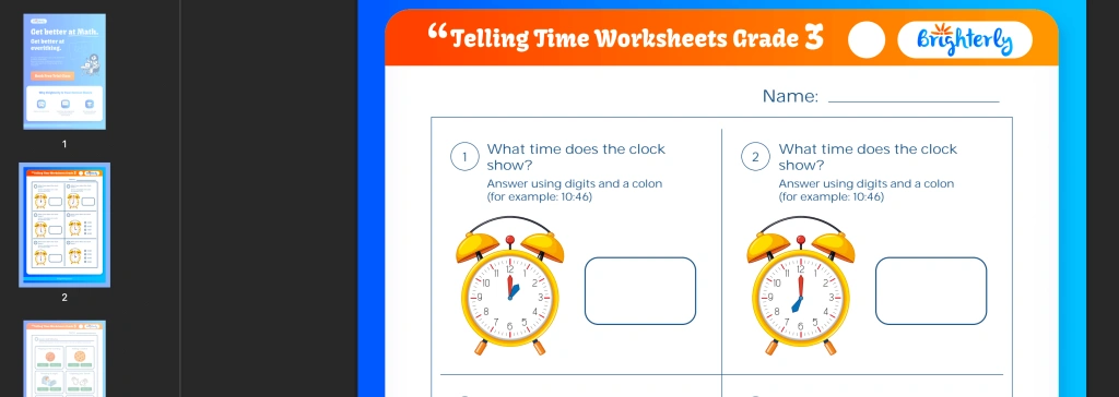 Time Worksheets Grade 3 [Free Printable]