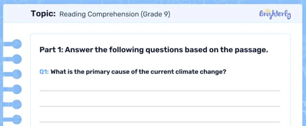 High School Reading Comprehension Worksheets [Free Printable]