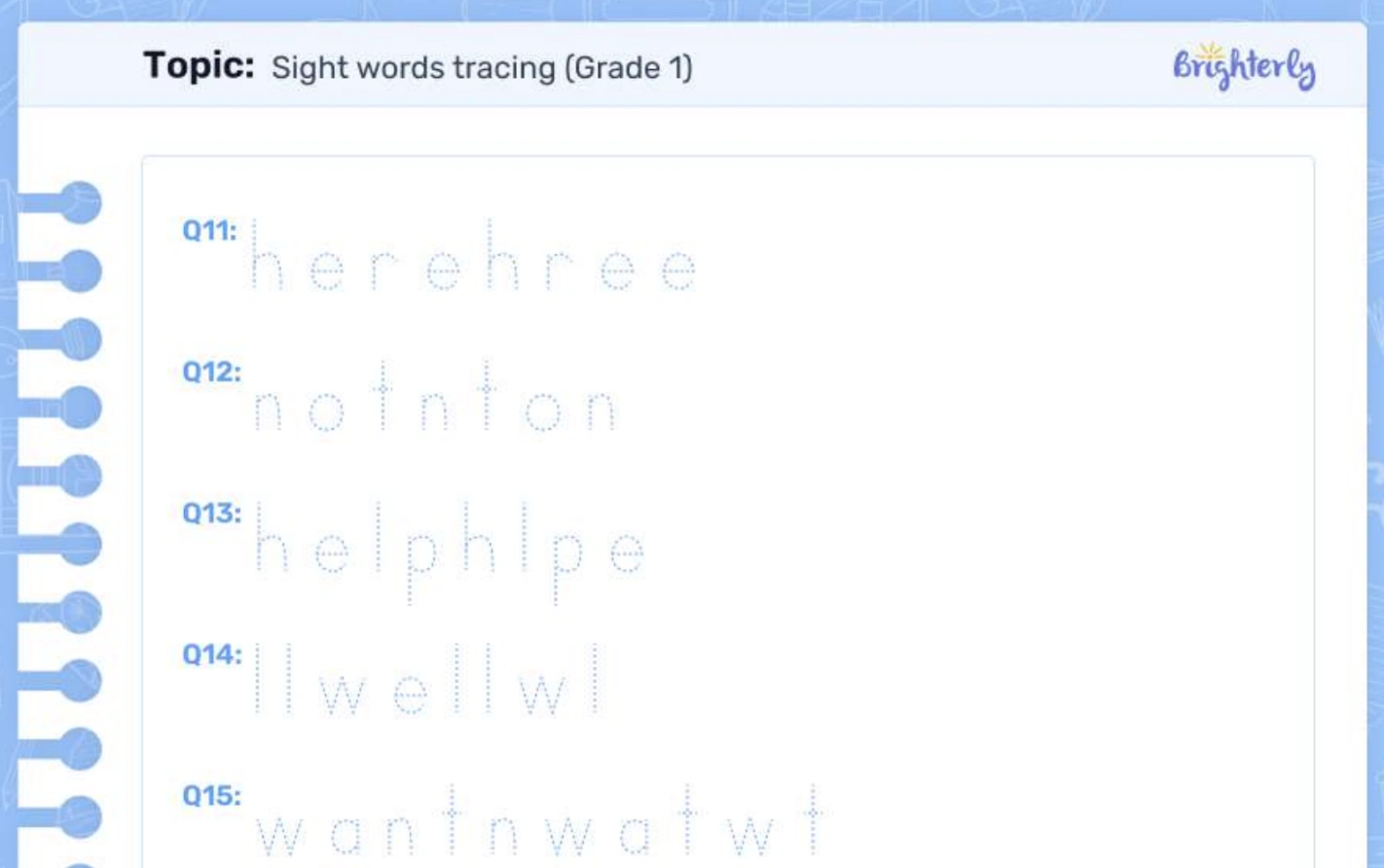 Sight Words Tracing Worksheets [Free Printable]